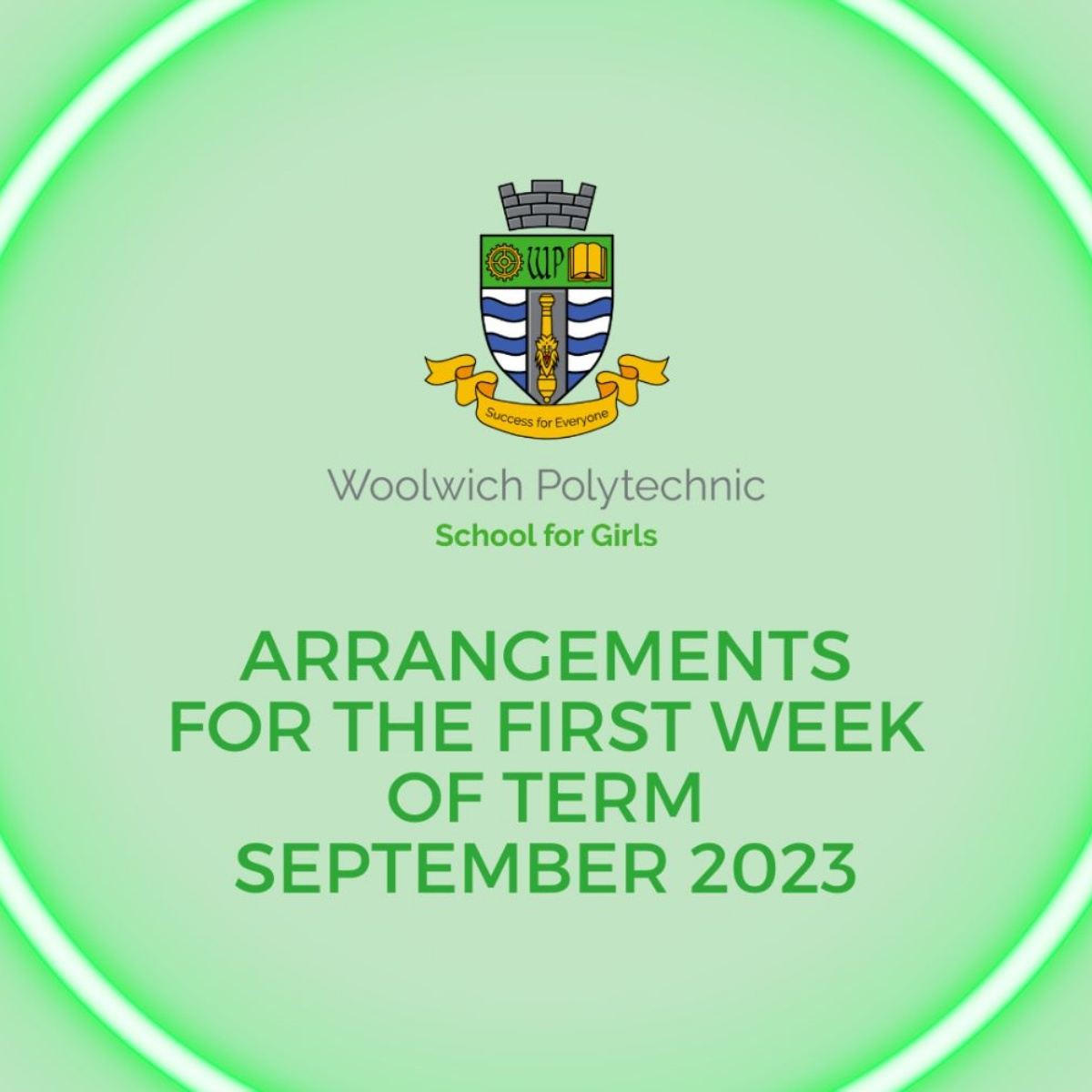 Woolwich Polytechnic School for Girls - Arrangements for the first week ...